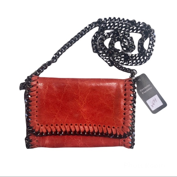 German Fuentes | Bags | German Fuentes Chained Leather Crossbody Bag ...